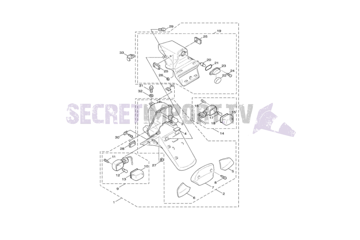 Complete Tail Light Yamaha OEM (BWS/ZUMA 2002-2011) #1 - Feu arrière ...