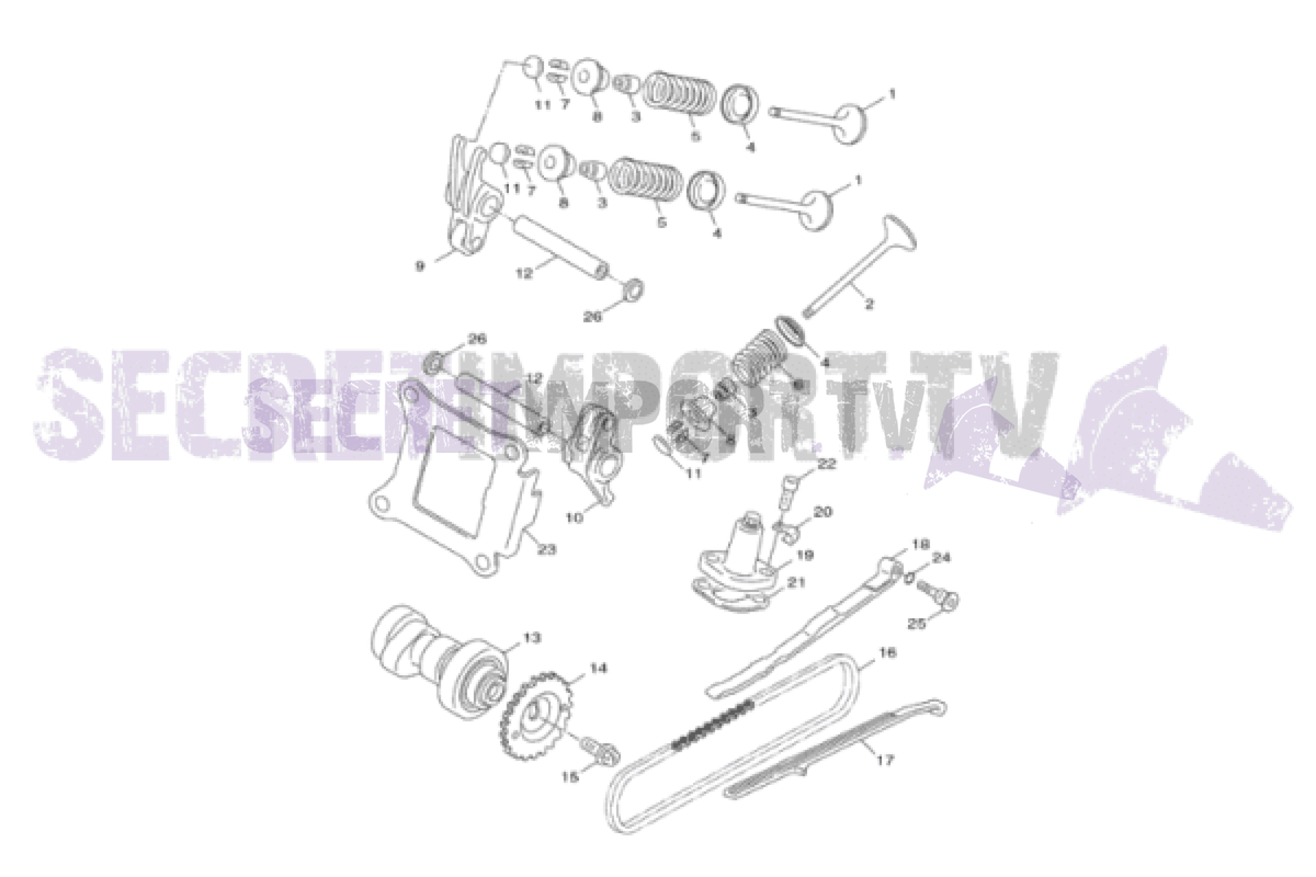 Rocker Arm Shaft Yamaha OEM (Bws/Zuma 50F & 50X 4T / Vino / C3) #12 ...